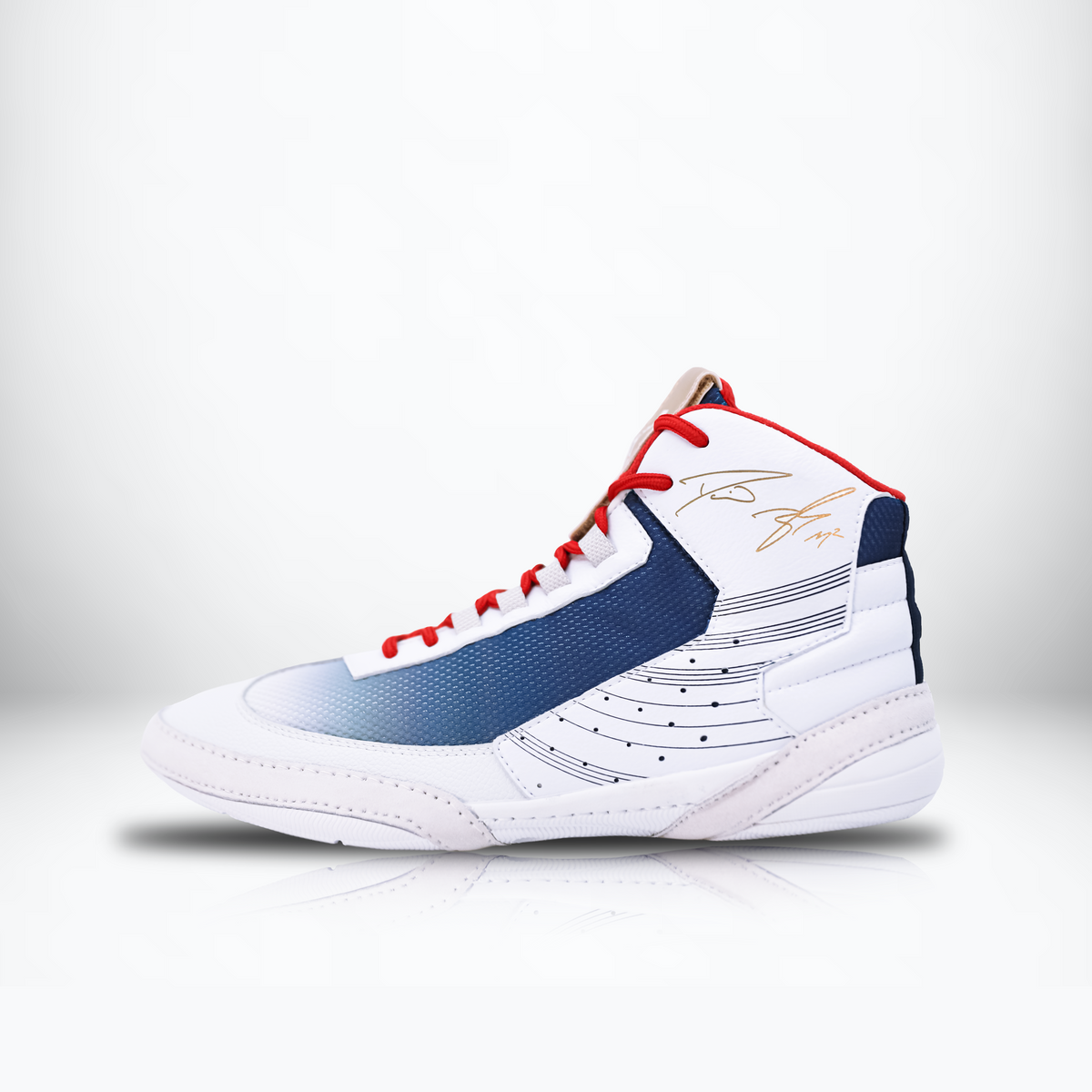 Ascend One - Limited Edition - White/Red/Blue Wrestling Shoes